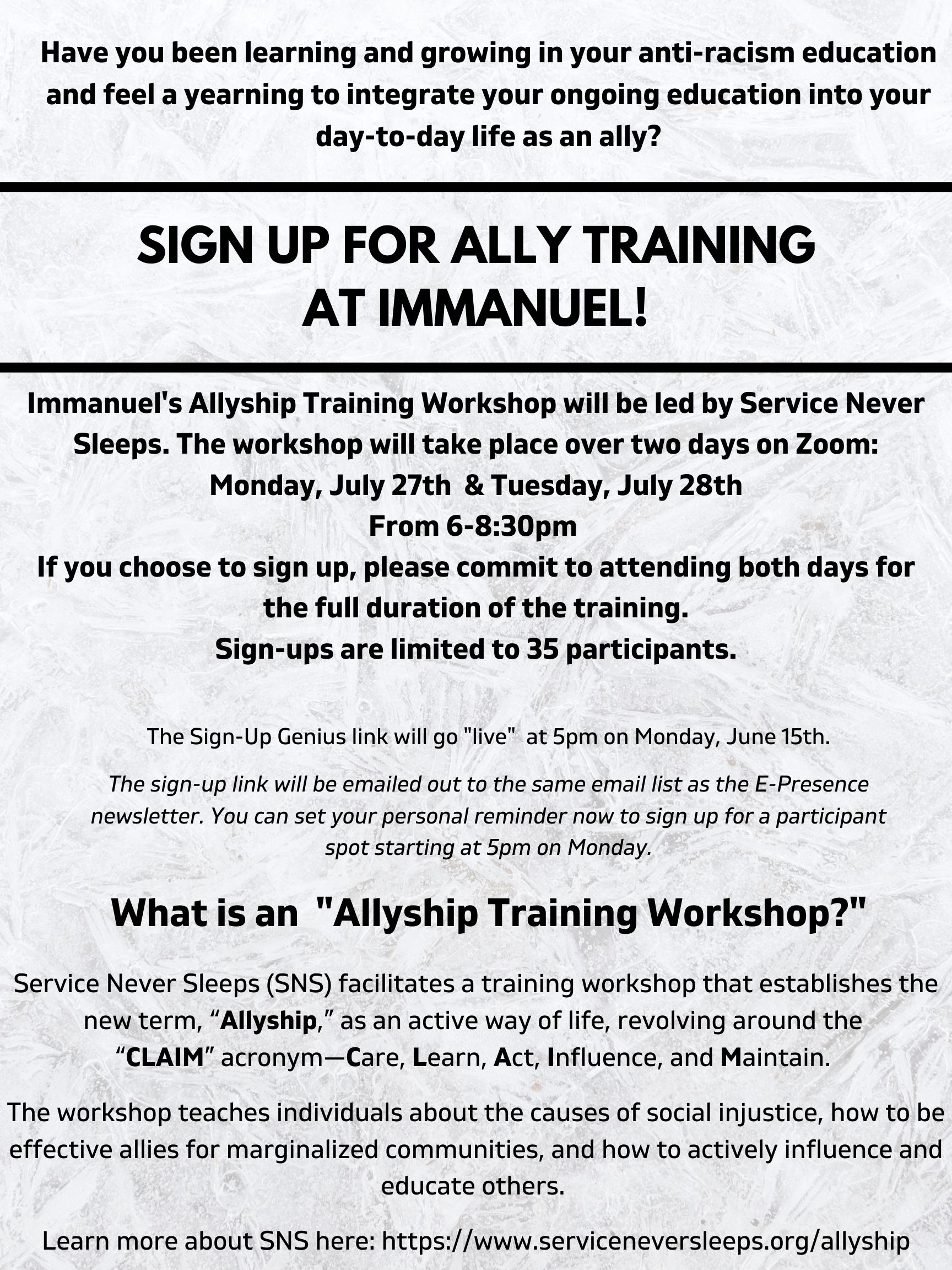 Allyship Training - Immanuel Presbyterian Church