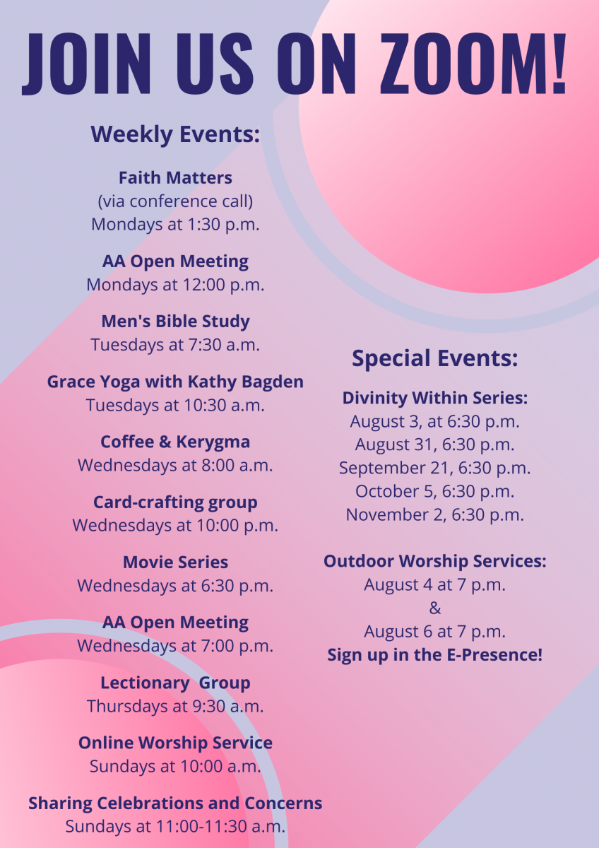 Small Groups, Midweek Services & Other Activities for August 2-8 ...