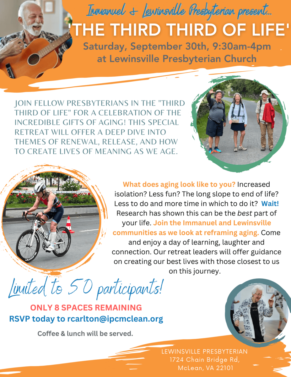 Planning for the "Third Third" of Life - Saturday, Sept. 30 - RSVP ...